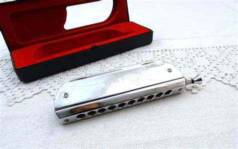 Vintage Italian Bontempi Classic Chromatic Harmonica With Original Box