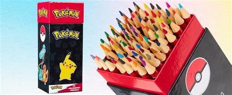 Pokemon Colouring Pencils Set Of 72 Assorted Colours Pikachu School