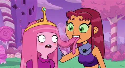 Starfire Meets Princess Bubblegum By Gr3g0ry20 On Deviantart