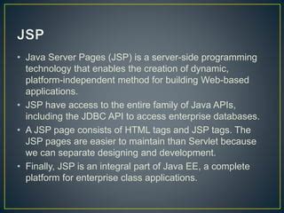 JSP AND XML USING JAVA WITH GET AND POST METHODS | PPT