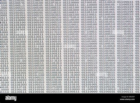 Screenshot Of Binary Coding Data Stock Photo Alamy