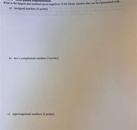 Solved What Is The Largest And Smallest Most Negative
