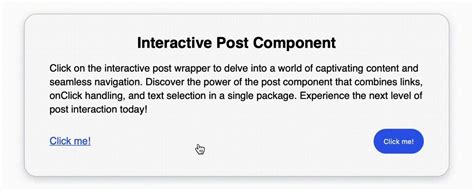 Building A Post Component With Links Onclick Handling Text Selection