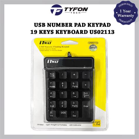 USB Number Pad Numpad Numberic Keypad Keys Keyboard Black US Shopee Malaysia