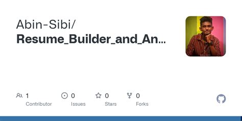 Github Abin Sibiresumebuilderandanalyser