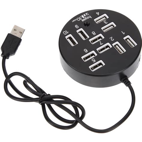 Usb Hub 10 Ports Usb Expander Extension For Laptop Desktop Computer