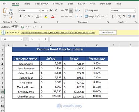 How To Remove Read Only From Excel Easiest Ways ExcelDemy