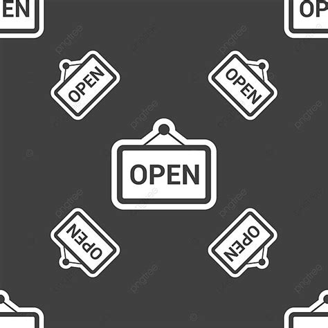 seamless gray background pattern of an open icon symbol photo and