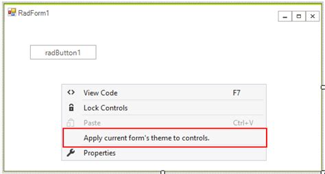 Using Default Themes Telerik Ui For Winforms