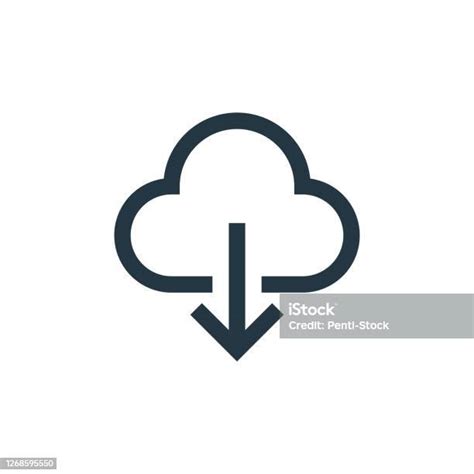 下載隔離在白色背景上的向量圖示大綱細線下載圖示的網站設計和移動應用程式開發細線下載輪廓圖示向量圖示向量圖形及更多下載圖片 Istock