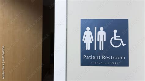 Restroom Sign With Male And Female Symbols Symbolizes Gender Identity