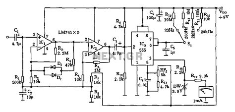 Simple Frequency Meter Circuit Diagram Accurate Analogue Fre