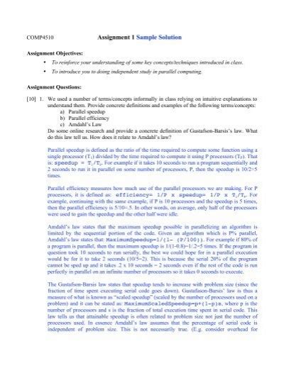assignment 1 sample solution