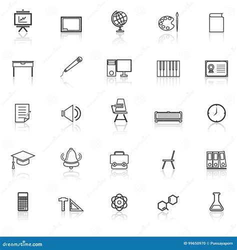 Classroom Line Icon Concept Classroom Vector Linear Illustration