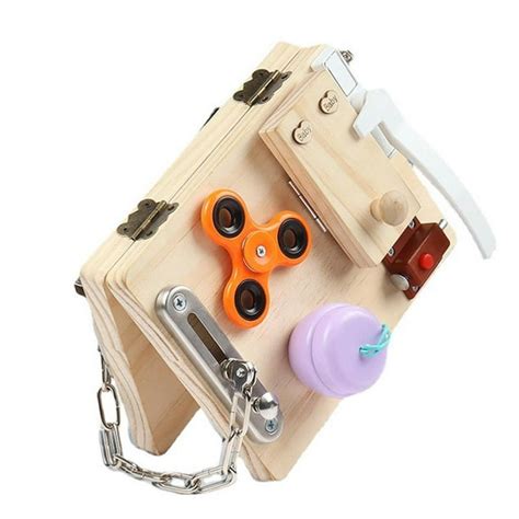 Tablero Ocupado Sensorial De Madera Juguete Montessori Para Niños