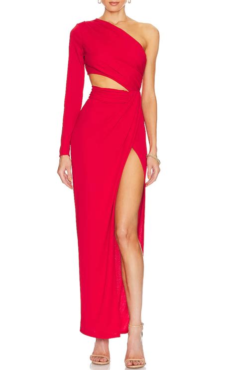 Larinna Kırmızı Tek Omuz Elbise Kirala Rentony