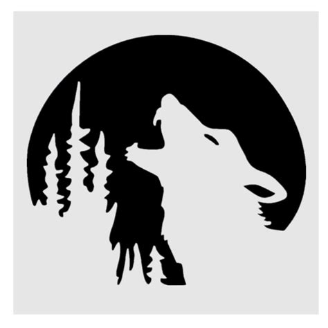 Wolf Spray Paint Stencil