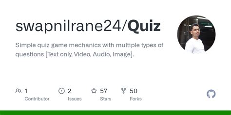 GitHub Swapnilrane24 Quiz Simple Quiz Game Mechanics With Multiple Types Of Questions Text