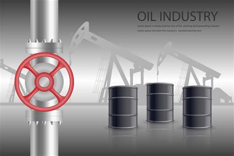 Gas Or Oil Pipes With Barrels Oil And Gas Pipeline Vector Art At Vecteezy