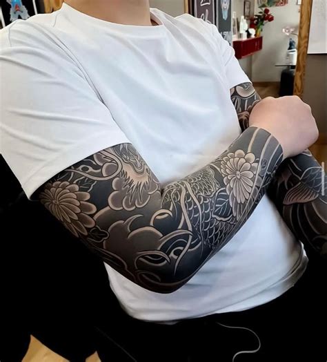 Manchette Tatouages Japonais Tattoo Bras Complet Tatouage Yakuza