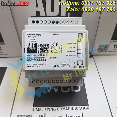 Hd67056 B2 80 Bộ Chuyển đổi 80 Kết Nối Mbus Sang Bacnet Ip Adfweb