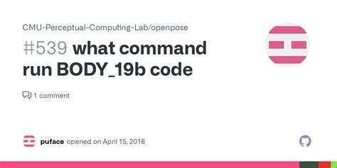 What Command Run Body19b Code · Issue 539 · Cmu Perceptual Computing