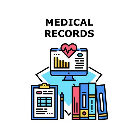 Medical Records Clipart Vector Cartoon Hand Drawn Med