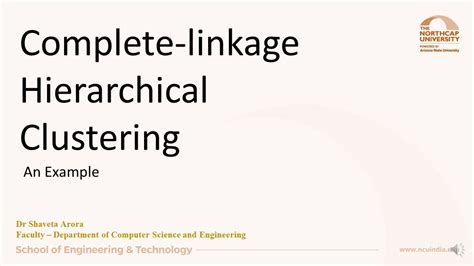 Complete Linkage Hierarchical Agglomerative Clustering An Example Solved Numerical Step By