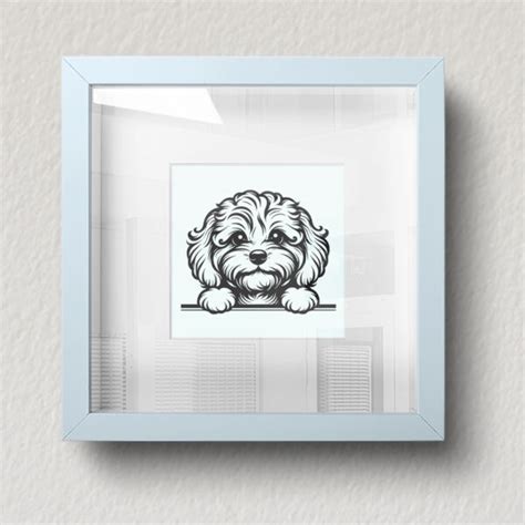 Cavapoo Peek Dog Design For Cricut Silhouette Laser Machines