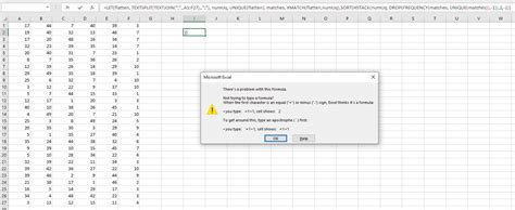 Excel Find Most Common Lotto Numbers Stack Overflow