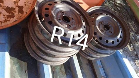 Колёса комплект, штамповка, 14", 1 шт, Ширина диска 15.0", 4 шт, б/у, в ...