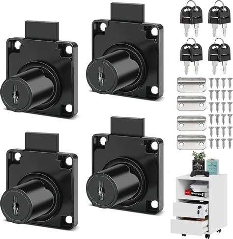 Desk Drawer Locks 4 Pcs Cam Cupboard Locks Cylinder Cupboard Drawer