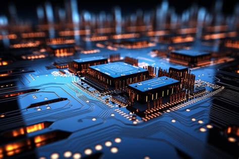 Premium AI Image Central Computer Processors CPU Concept Motherboard Digital Chip Technology