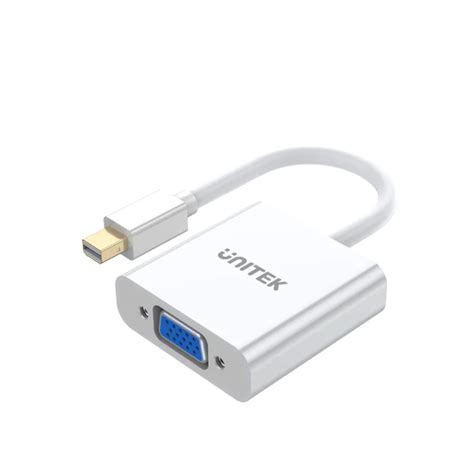 Unitek Mini DisplayPort Male To VGA Female Adapter White Bermor Techzone BTZ
