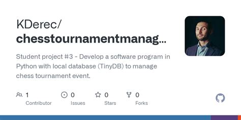 GitHub KDerec Chesstournamentmanager Student Project Develop A Software Program In