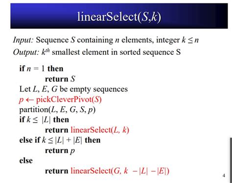 Solved Write An In Place Version Of The Linear Selection Chegg Com