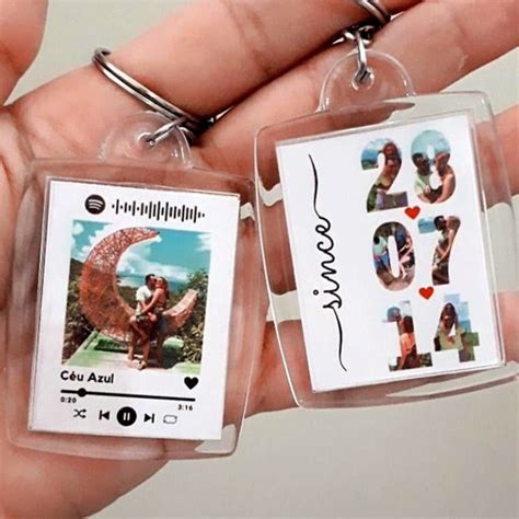 Chaveiro Para Casal Personalizado Com Sua Foto E Data Elo7