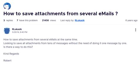 Save And Download Attachments From Multiple Emails In Thunderbird