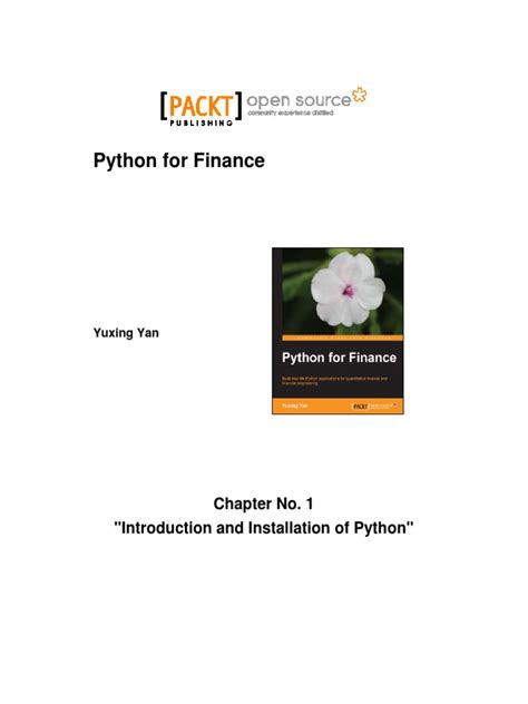 Python For Finance Sample Chapter Pdf Option Finance Python