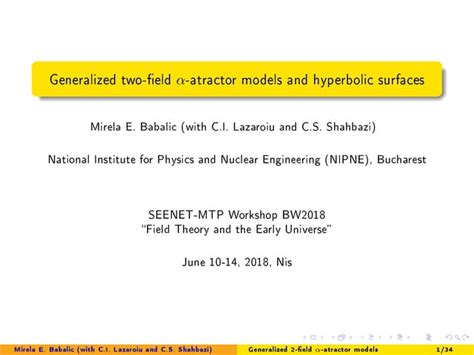 Elena Mirela Babalic Generalized Alpha Attractor Models For Hyperbolic