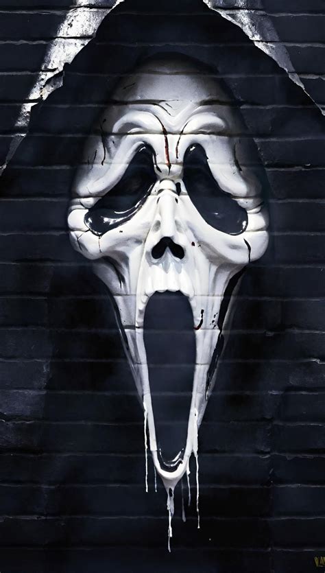 Scream Mask 🎭 5 Graffiti Art The Wall Digital Art Angels And Demons