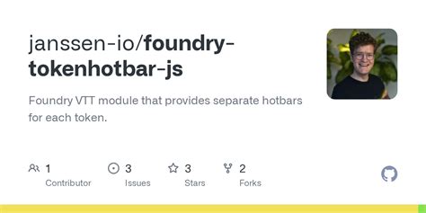 GitHub Janssen Io Foundry Tokenhotbar Js Foundry VTT Module That Provides Separate Hotbars