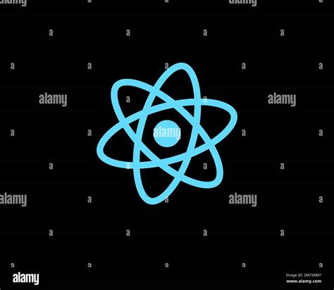 React Web Framework Rotated Logo Black Background Stock Photo Alamy