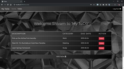 GitHub I L L U S I O N My ToDo App Using SERVLET And JSP ToDo List Web App With Full Database