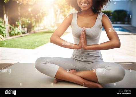 Shes Happiest When Shes Meditating A Sporty Young Woman Practicing