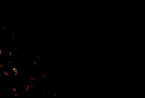 Dark Orange Vector Pattern With Gender Elements 14177246 Vector Art At