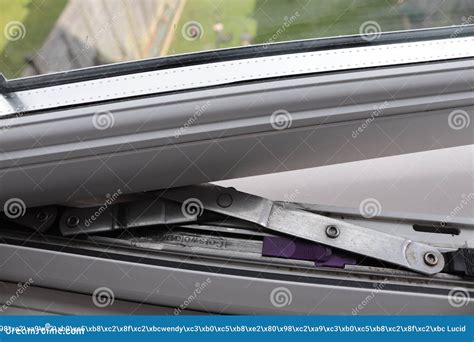 Window Clips On Modern White Window Frame Stock Image Image Of Window Cleaning 177415087