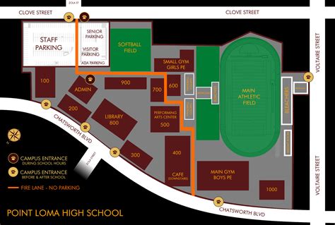 Campus Map And Directions About Our School Point Loma High School
