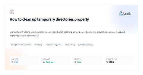how to clean up temporary directories properly labex