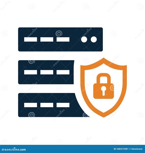 Database Protection Security Icon Simple Editable Vector Graphics
